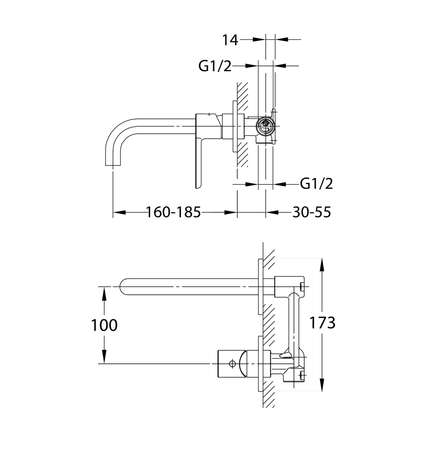 Single Lever Concealed Basin Mixer Aleena FCP 7835 - Paloma Official ...